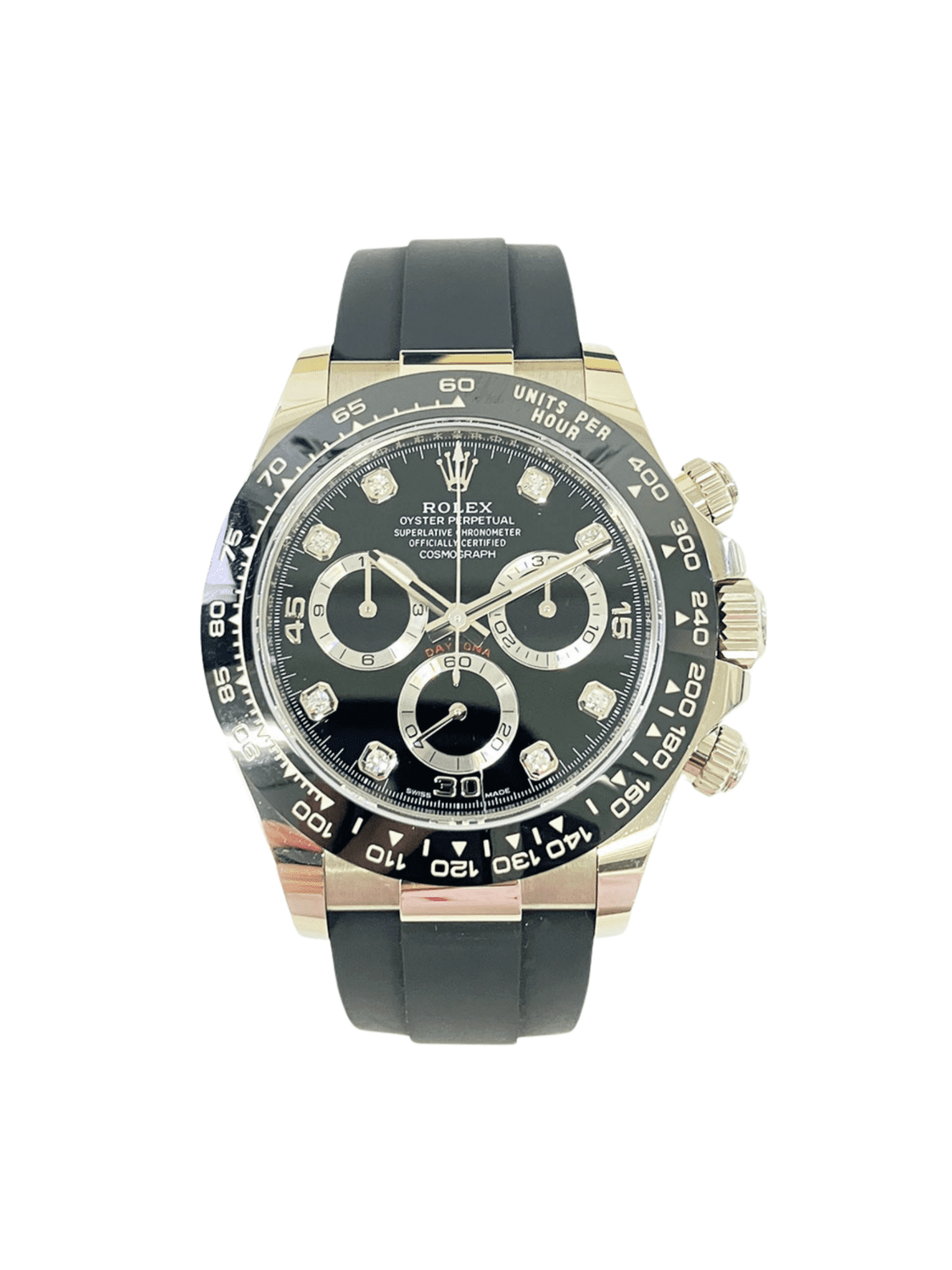 Rolex Daytona White Gold Black Diamond 116519LN - WPB Watch CO