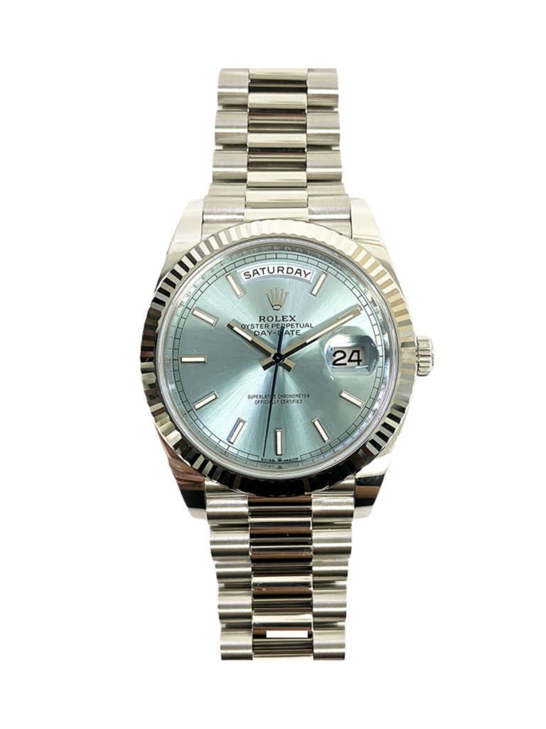 Rolex Day-Date 40 Ice Blue Stick 228236 - WPB Watch CO