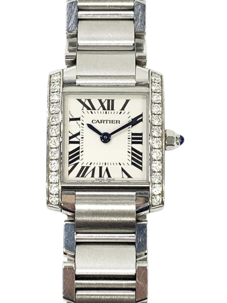 Cartier Tank Française Steel Silver Roman Dial W4TA0008
