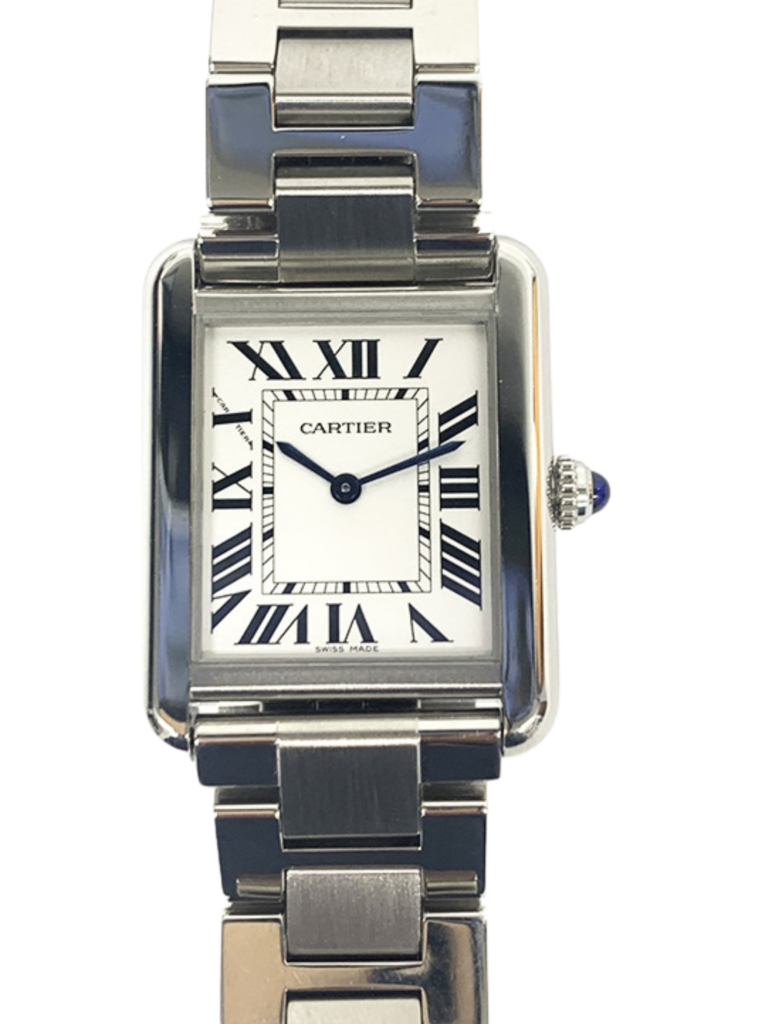 Cartier Tank Solo Stainless Steel Silver Roman Dial W5200013