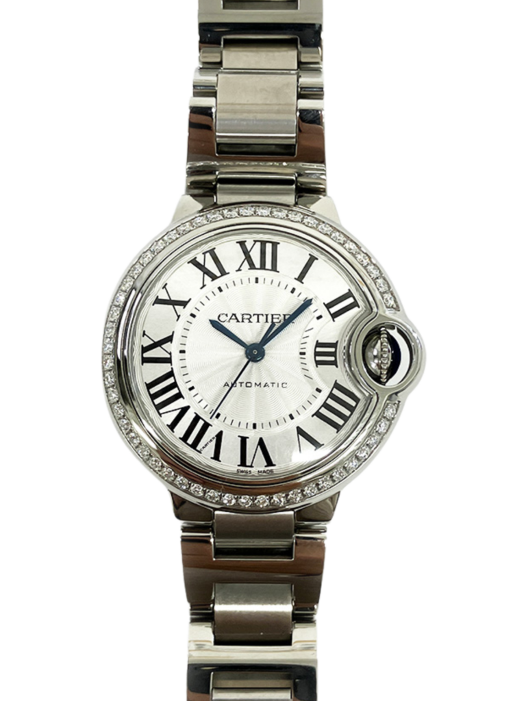 Cartier Ballon Bleu 33mm Stainless Steel Silver Dial W4BB0016