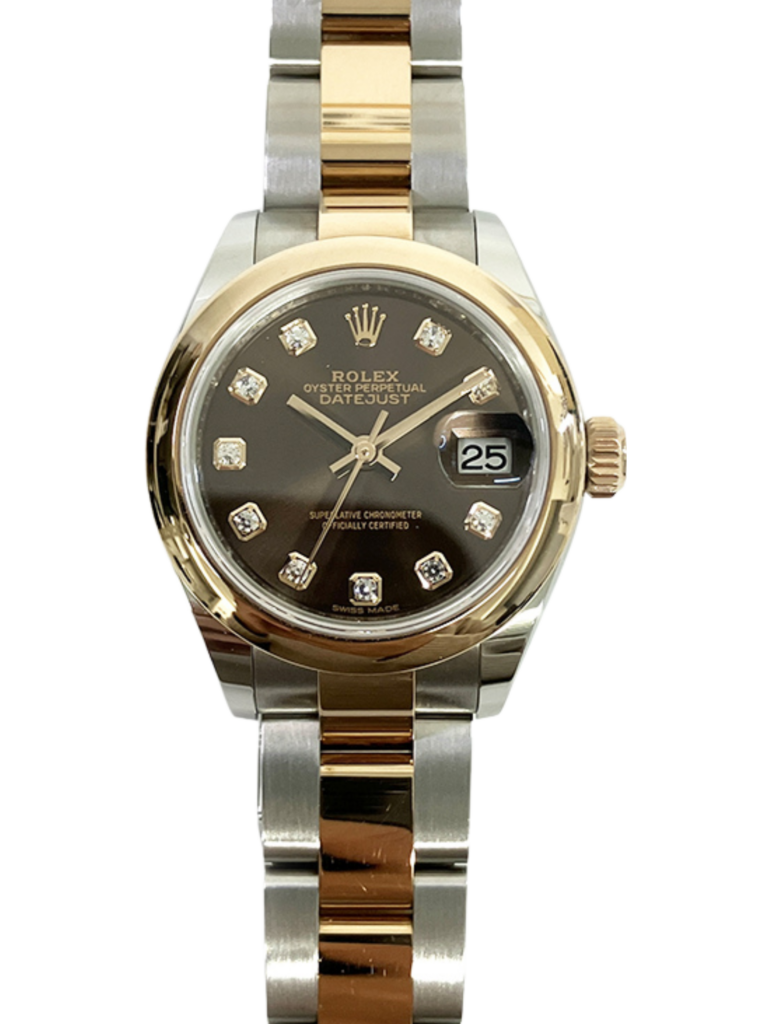 Rolex Lady-Datejust Steel Chocolate Diamond Dial 279161G