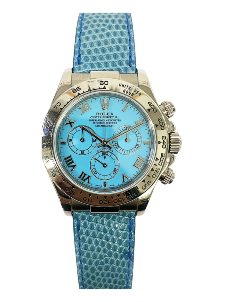 Rolex Daytona White Gold Turquoise Roman Dial 116519
