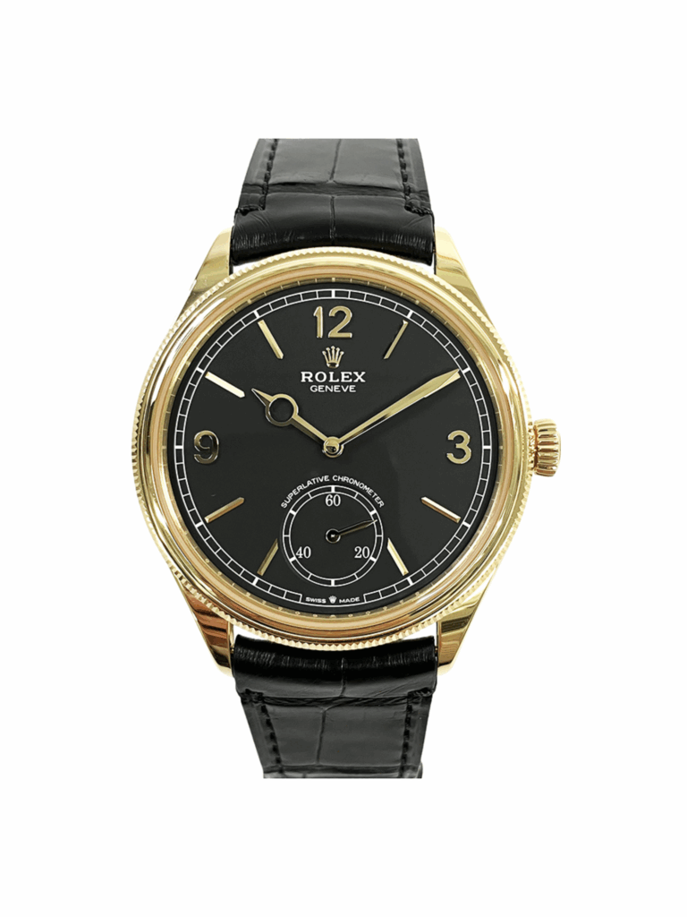 Rolex 1908 Yellow Gold Black Dial 52508