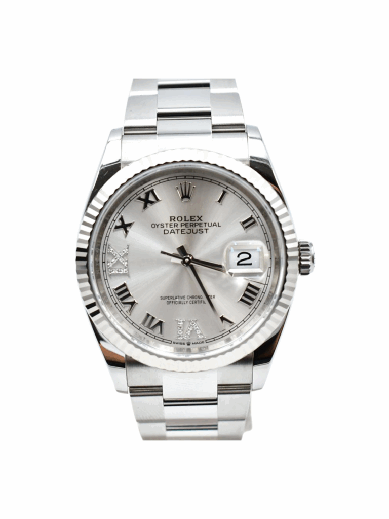 Rolex Datejust 36 Steel Silver "VI&IX" Diamond Dial 126234