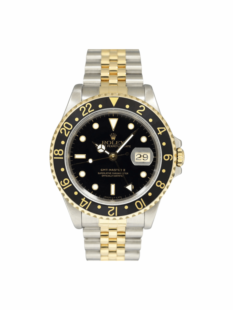 Rolex GMT Master II Two- Tone Yellow Jubilee Black Dial 16713 - WPB ...